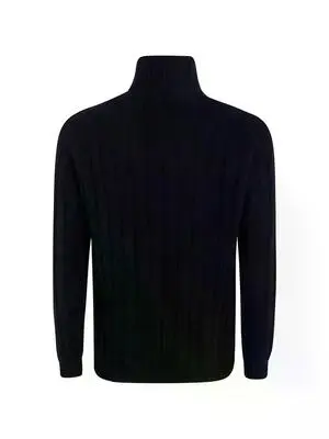 NUUR Ribbed Roll-neck Sweater - Black