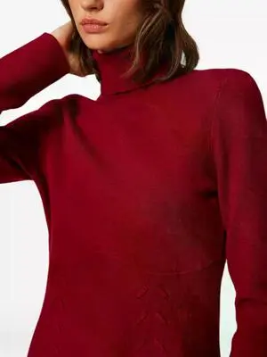 TWINSET Short Knit Dress With Turtleneck