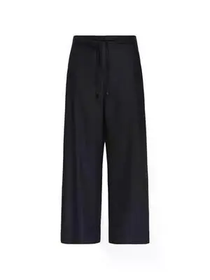 Max Mara Drawstring Wide-leg Track Pants - Blue