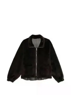 Simonette Ravizza Zip-up Reversible Jacket - Brown