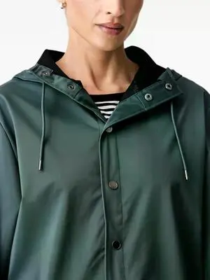Rains Hooded Press-stud Coat