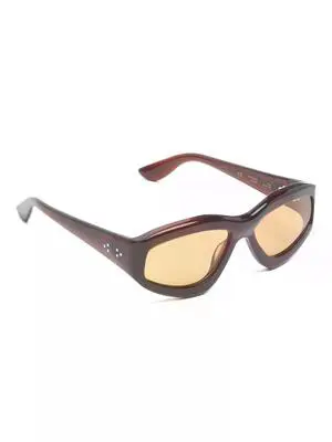 PORT TANGER Geometric Amber Sunglasses