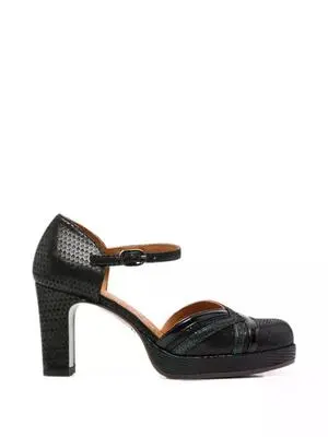 Chie Mihara Ledana Snakeskin-effect Heeled Pumps - Black
