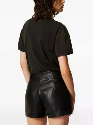 TWINSET Faux-leather Shorts