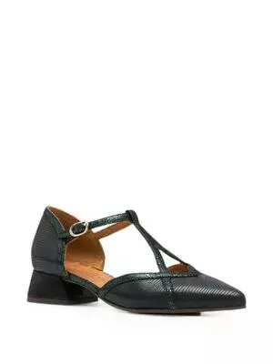 Chie Mihara Hidrow Reptile-effect T-bar Heeled Pumps - Blue