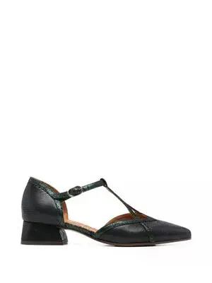 Chie Mihara Hidrow Reptile-effect T-bar Heeled Pumps - Blue