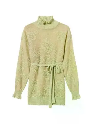 TWINSET Jacquard Alpaca Blend Maxi Jumper - Green