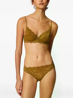 TWINSET Lace Brazilian Briefs - Green
