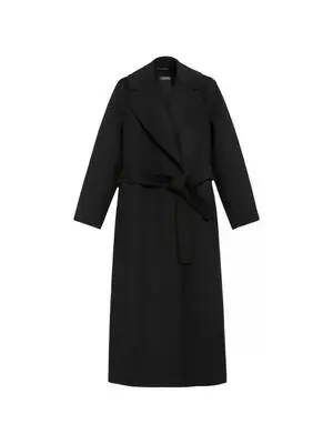Max Mara Poldo Belted Wrap Coat - Black