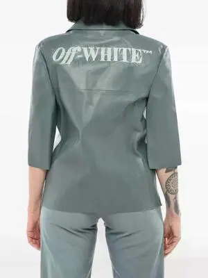 Off-White Logo-print Leather Shirt