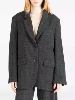 SOCIETE ANONYME Berry Checked Wool Jacket - Grey
