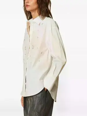 TWINSET Poplin Shirt With Embroidery - White
