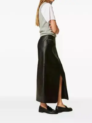 TWINSET Leather-like Wrap Skirt