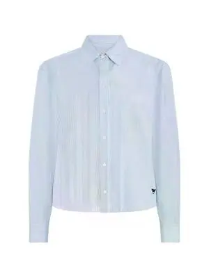 Max Mara Vertical-stripe Chest-pocket Shirt - White