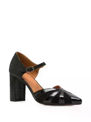 Chie Mihara Pointed-toe Heeled Pumps With Snakeskin-effect Panels