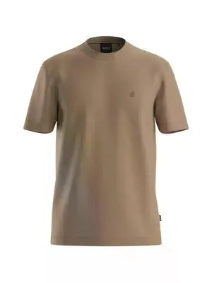 BOSS Logo-embroidered T-shirt - Neutrals