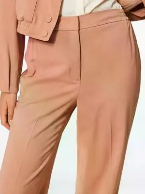 TWINSET Straight Twill Trousers With Pockets