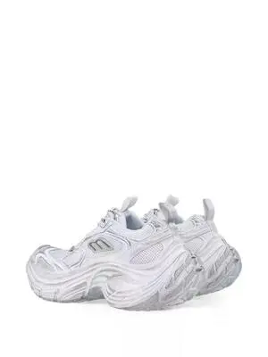 Balenciaga 6xl Distressed-effect Panelled Sneakers - White