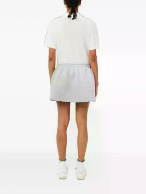 Lacoste Double-face Jersey Skirt With Embroidered Crocodile - Grey