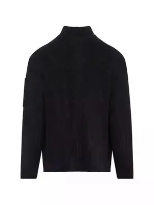 C.P. COMPANY Ribbed-knit Lens Detail Sweater