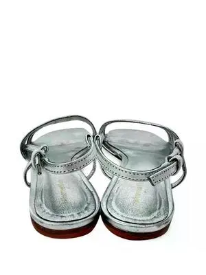 REFORMATION Millie Lattice Leather Sandals