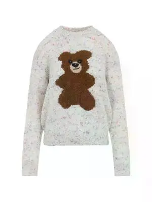Moschino Teddy Bear Wool Sweater - Neutrals