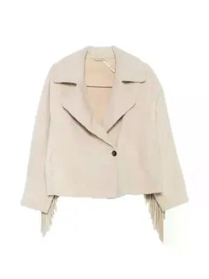 LISKA Fringe Detail Jacket