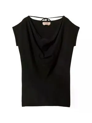 TWINSET Maxi Jumper With Draping - Black