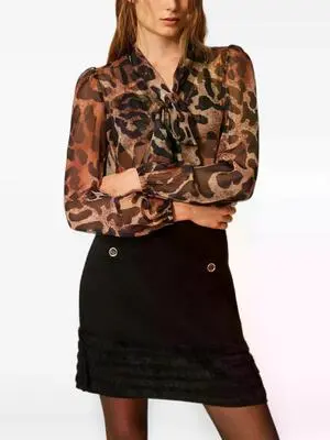 TWINSET Knit Skirt With Gold-tone Buttons
