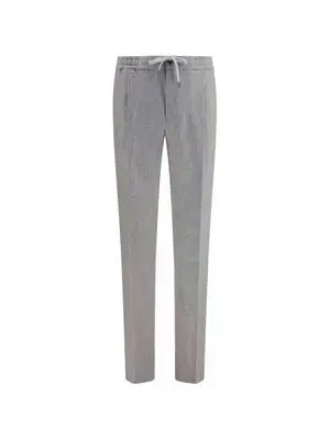 PT TORINO Drawstring Elasticated-waistband Trousers - Grey