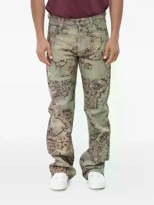 Off-White Tapestry-print Jeans