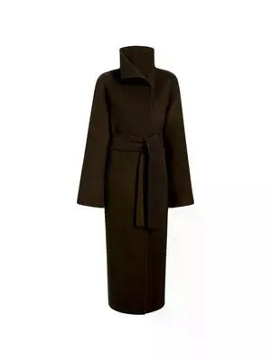 Khaite Romare Wool Wrap Coat - Brown