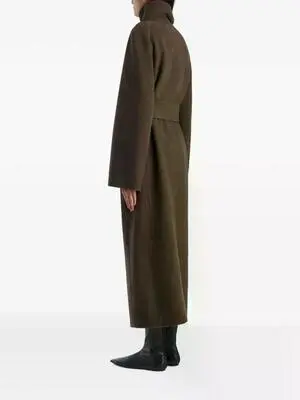 Khaite Romare Wool Wrap Coat - Brown
