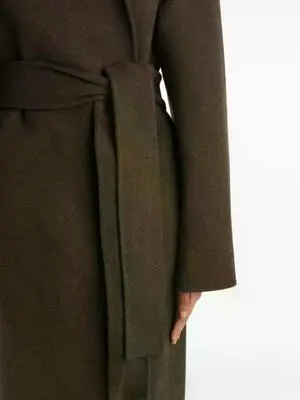 Khaite Romare Wool Wrap Coat - Brown