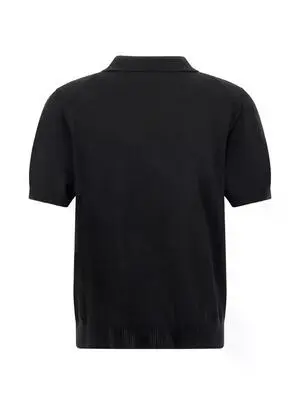 BOSS Merino Wool Knit Polo With Johnny Collar