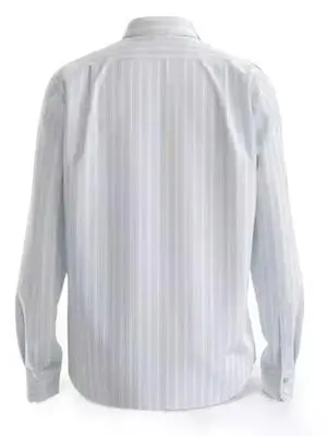 BOSS Striped Cotton Shirt - White