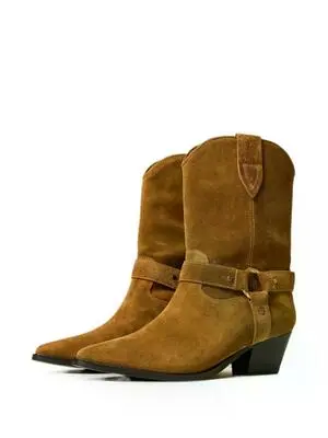 TWINSET Suede Ankle Boots