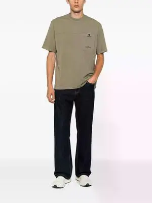 Stone Island Logo-print Chest-pocket T-shirt