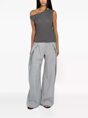 ST. AGNI Asymmetrical Fine-jersey Top