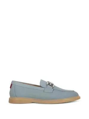 Bally Silver Tone Flats For Women