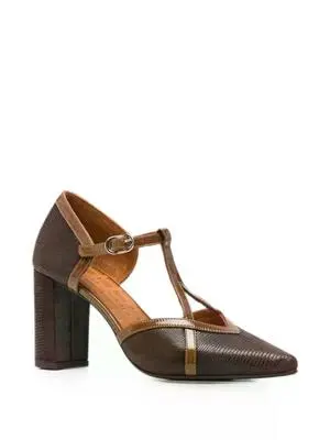 Chie Mihara Awear Lizard-effect T-bar Heeled Pumps
