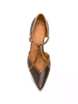 Chie Mihara Awear Lizard-effect T-bar Heeled Pumps