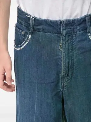 Off-White Embroidered Jeans