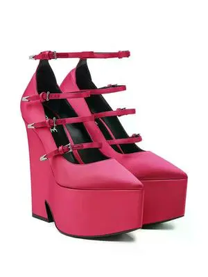 Versace Platform Buckle-strap Pumps