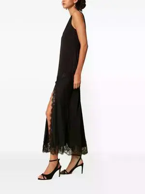 TWINSET Long Satin And Lace Dress