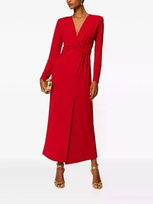 TWINSET Long Dress With Draping - Red