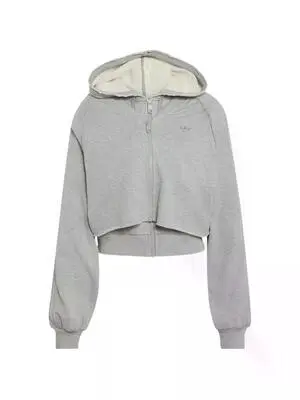 Adidas Layered-effect Raw-edge Hoodie - Grey