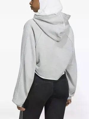 Adidas Layered-effect Raw-edge Hoodie