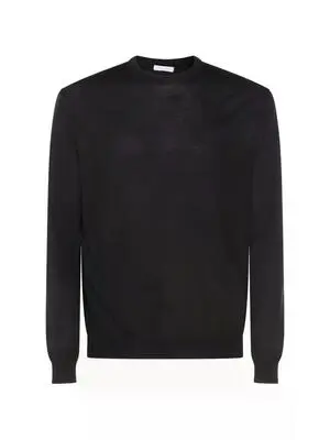 Malo Crew-neck Wool Sweater - Black