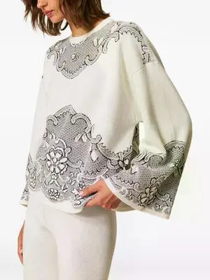 TWINSET Wool-blend Jacquard Maxi Jumper